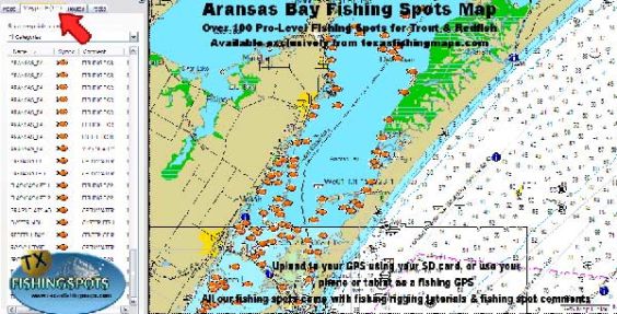 Texas Bay GPS Fishing Spots & List of Texas Bay Fishing Locations